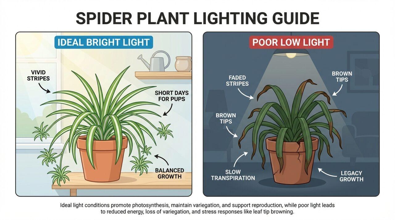 Spider Plant Light: 5 Rules for Perfect Placement